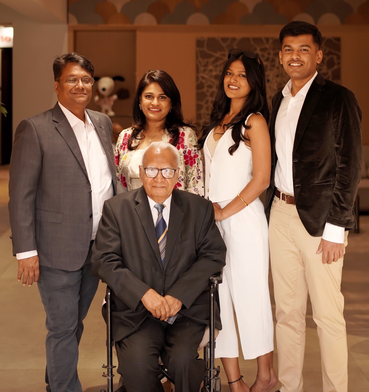 Three generations of the Goel family together